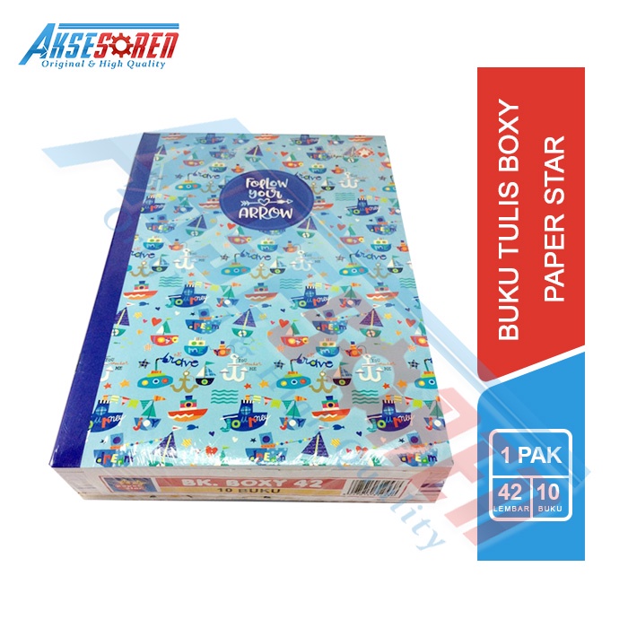 Jual PAPER STAR BUKU TULIS BOXY [42 LEMBAR/10 BUKU/1 PACK] / BUKU TULIS ...