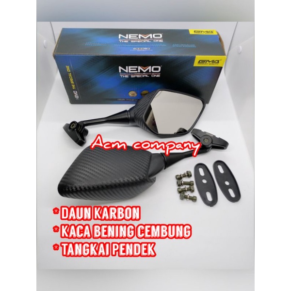 Jual SPION YAMAHA R15 V1 V2 V3 TANGKAI PENDEK KACA CEMBUNG NEMO GMA ...