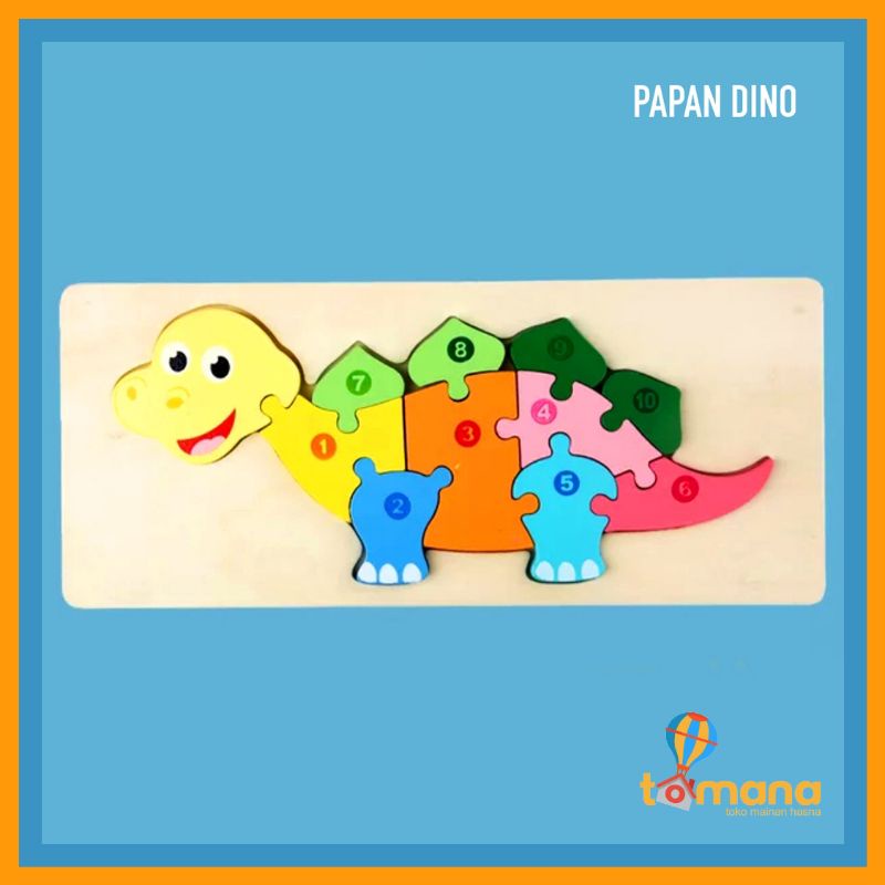 Jual papan puzzle / puzzle dinosurus besar/ puzzle jumbo hewan binatang ...