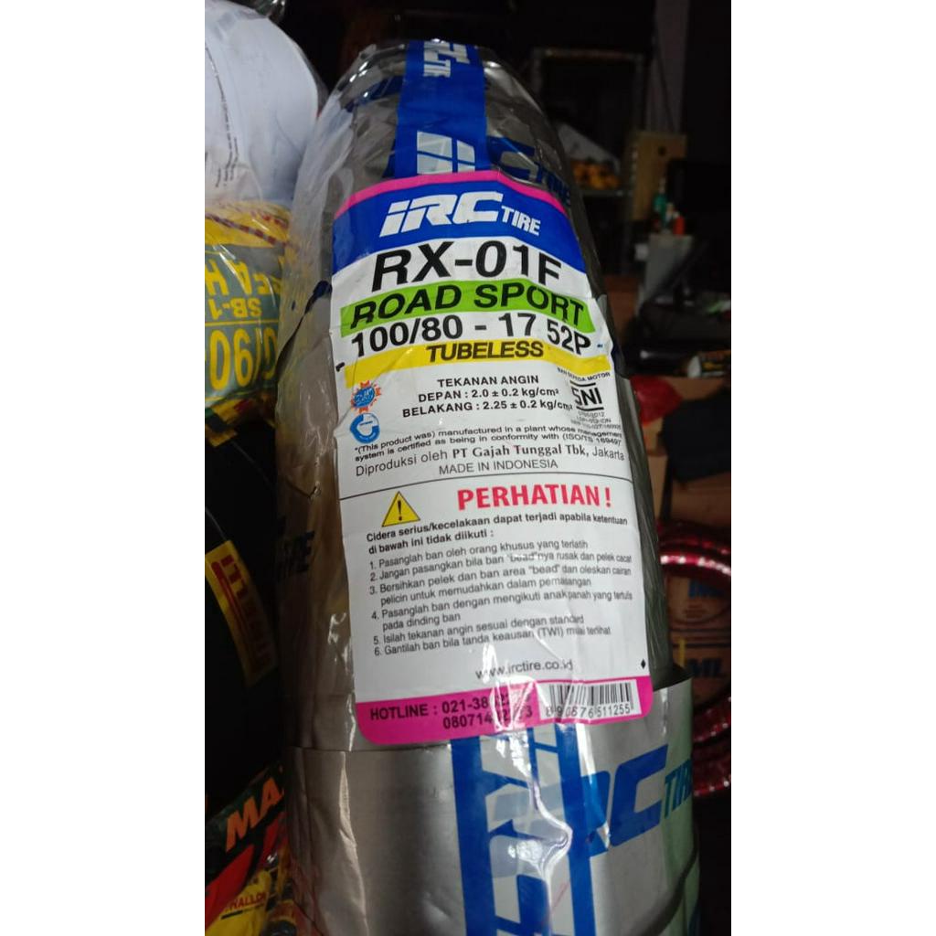 Jual IRC 100 80 - 17 RX-01 F ban luar motor cbr ninja vixion | Shopee Indonesia