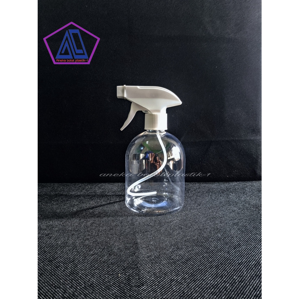 Jual Botol Kispray 500ml Bening Clear Model Pendek Oval semprotan wadah isi ulang - Botol spray ...