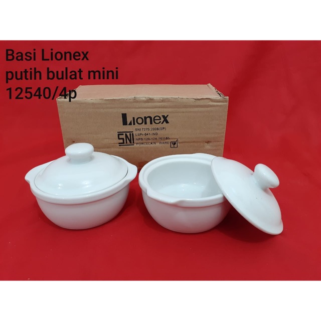 Jual Mangkok tutup keramik lionex putih bulat mini ( 12540P ) | Shopee Indonesia