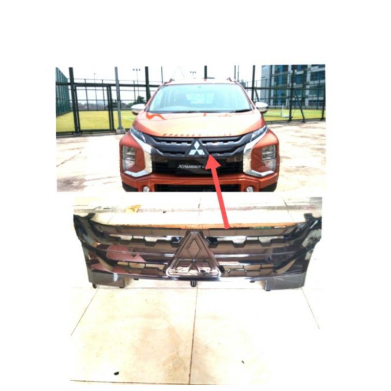 Jual grill bumper depan new xpander 2022 full black crhome original ...