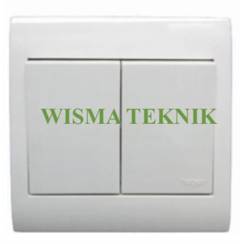 Jual Saklar listrik 2 gang 1 way WXEL121 Hager | Shopee Indonesia