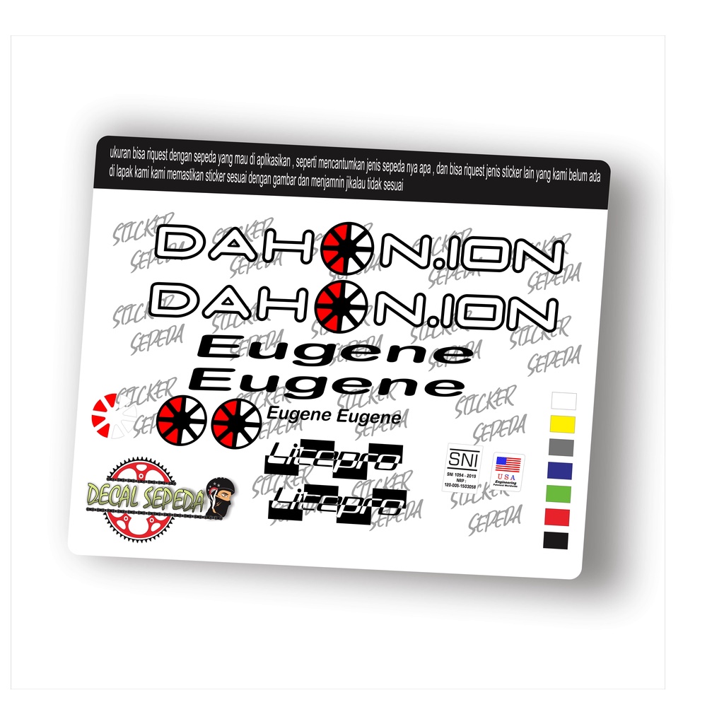 Jual decal sepeda dahon eguene - sticker sepeda dahon | Shopee Indonesia