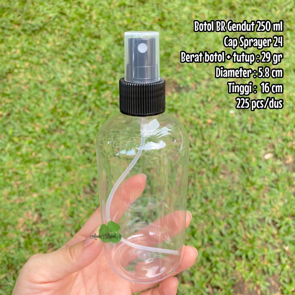 Jual Botol SPRAY BR Gendut 250 ml botol kemasan kosmetik 250 ml unik ...