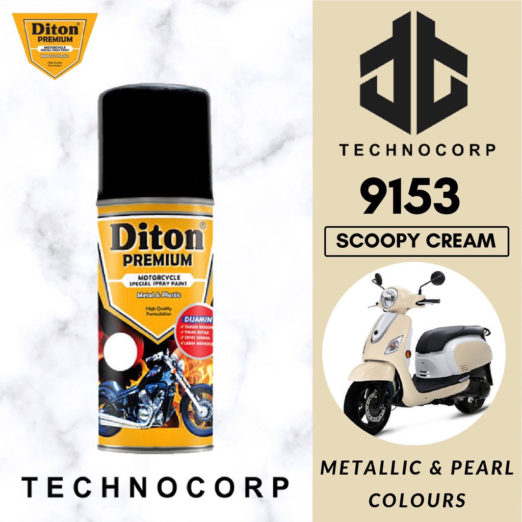 Jual Cat Semprot DITON PREMIUM 9153 SCOOPY CREAM / HONDA SCOOPY CREAM ...