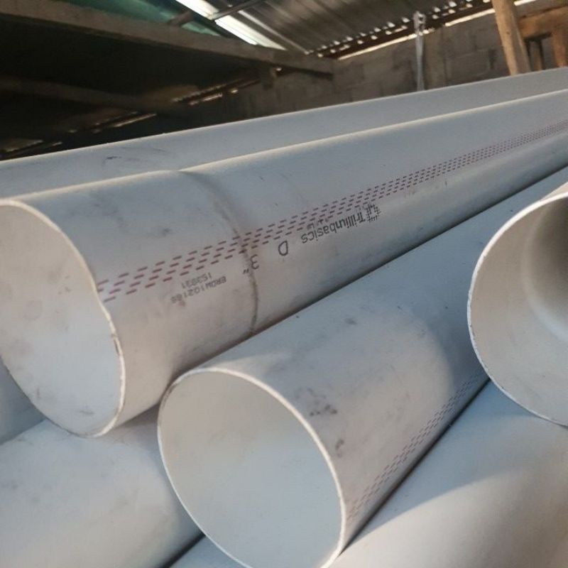 Jual PIPA PVC D 3'' INCH 1 METER AIR PVC PUTIH TEBAL ( D ) ECERAN 3inch 1mtr MERK TRILLIUN ...