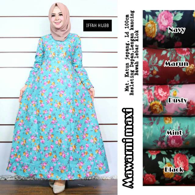 Jual Mawarni maxi( iffah hijab) | Shopee Indonesia