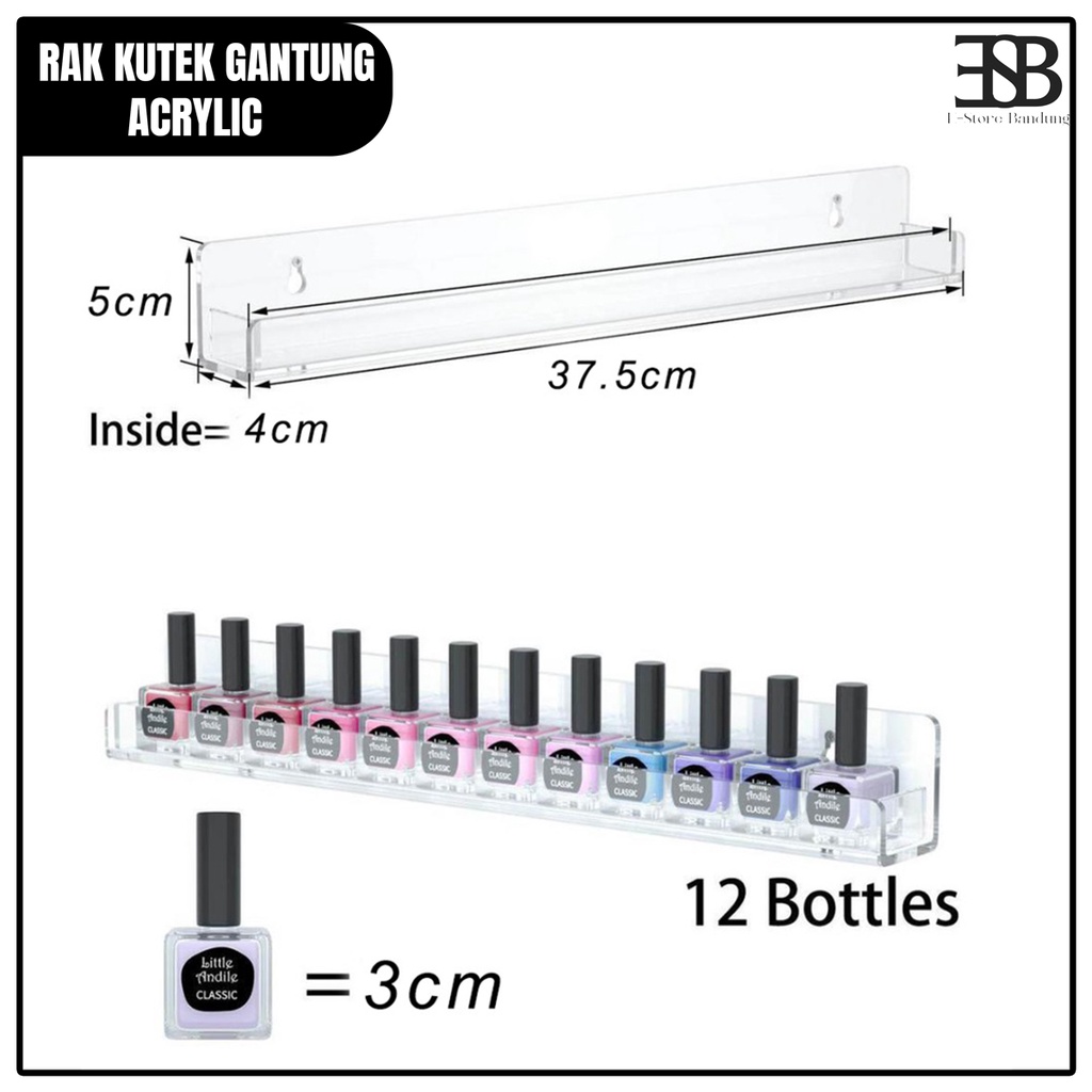 Jual Rak Display Dinding Botol Kutek Acrylic / Akrilik Wall Display ...