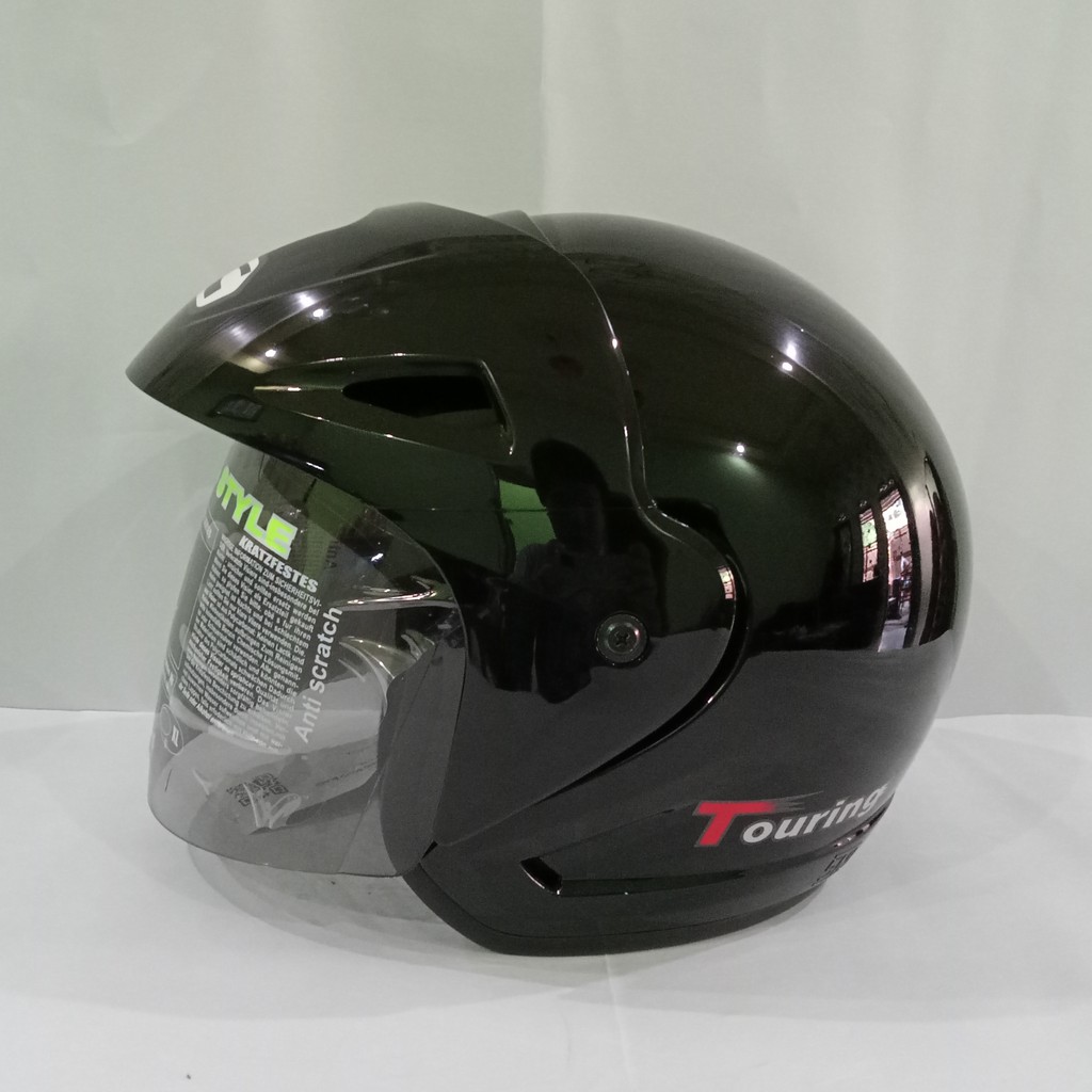 Jual HELM BMC TOURING HITAM GLOSSY BMC TOURING 380 ALL SIZE FIT M ...