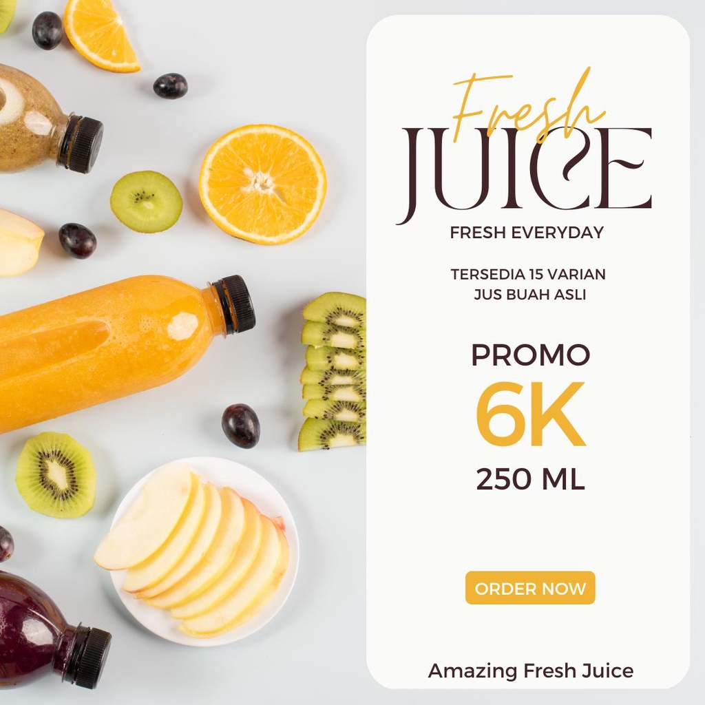 Jual 100% Jus Buah Asli Fresh Juice Jeruk Mangga Sirsak Jambu Leci ...