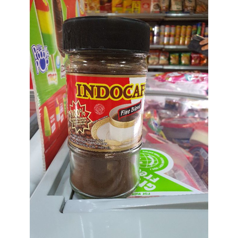 Jual INDOCAFE Fine Blend 100gr / 50gr ( kemasan botol kaca ) | Shopee ...