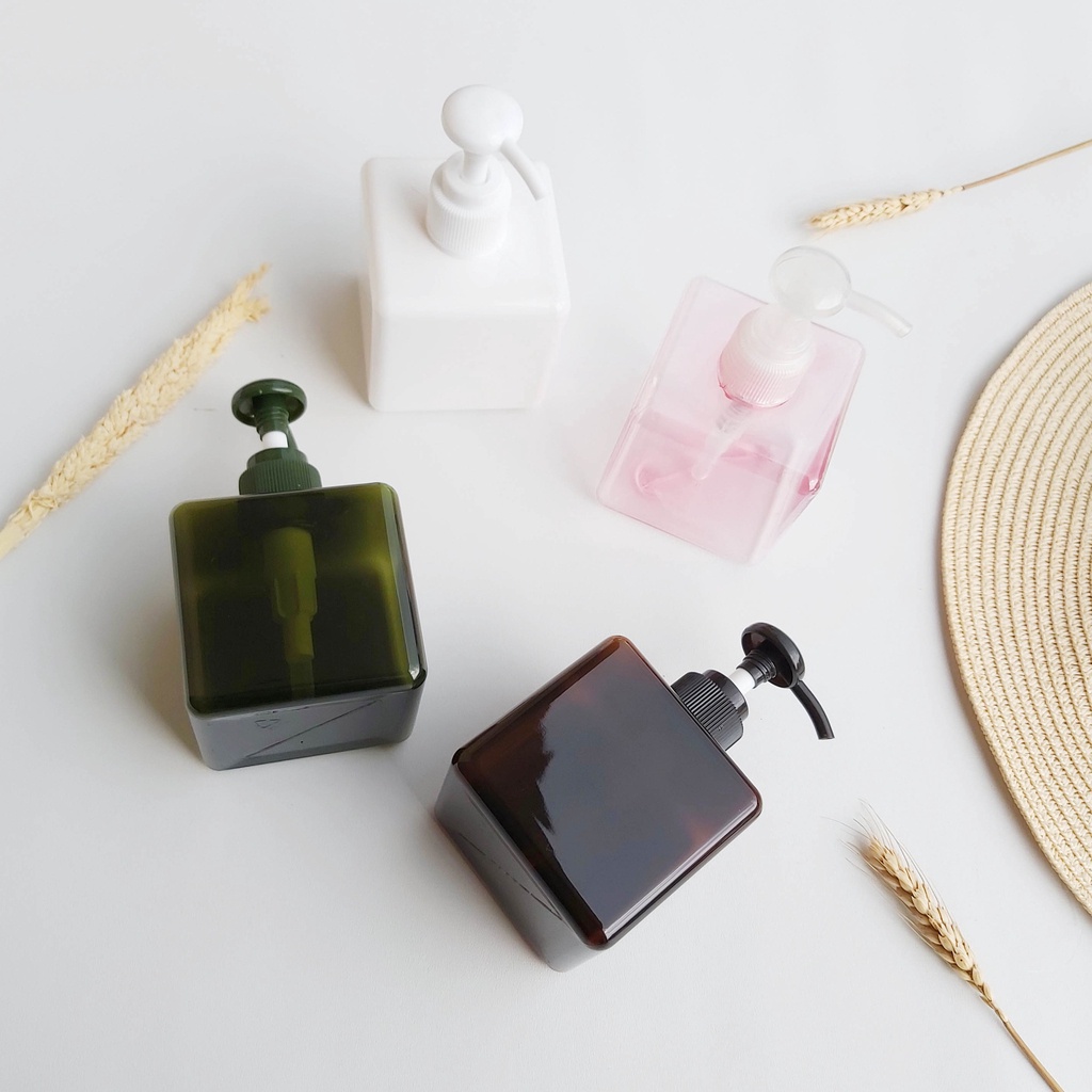 Jual BOTOL SABUN CAIR AESTHETIC 250ML / BOTOL PUMP KOTAK PLASTIK ...