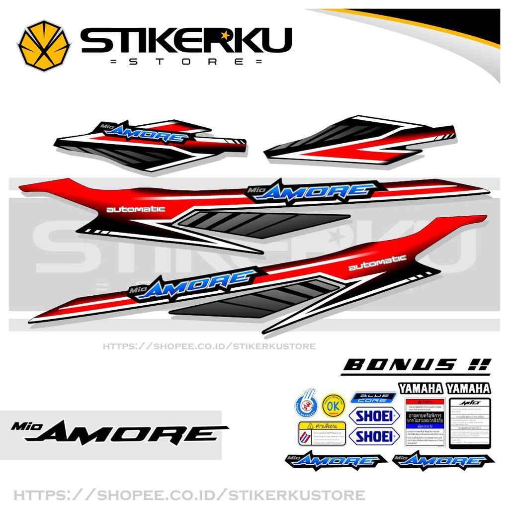 Jual STRIPING MIO AMORE / THAILAND / STIKER AMORE / STICKER MIO AMORE ...