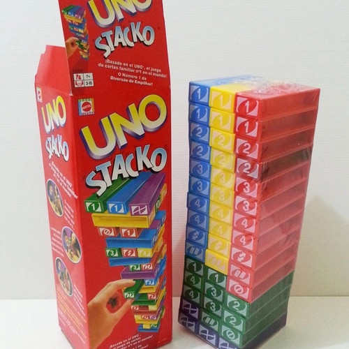 Jual UNO STACKO game ( balok susun- mainan edukati anak- edukasi ...