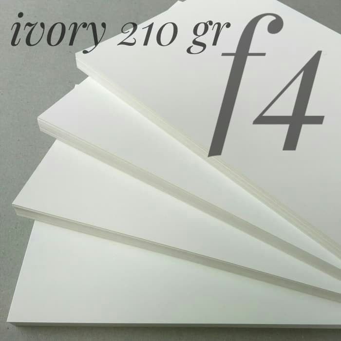 Jual Kertas Ivory 210 gsm Ukuran F4 / 21.5 cm X 33 cm | Shopee Indonesia