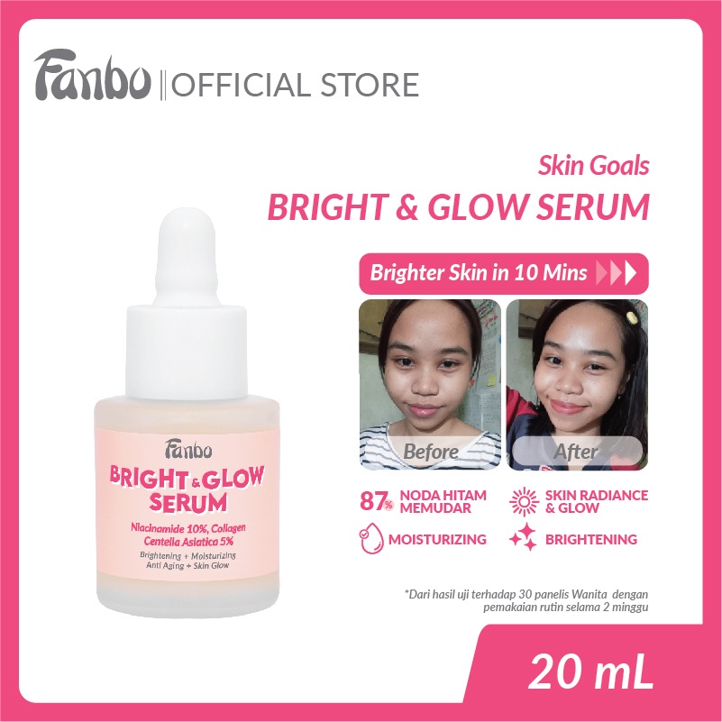 Jual (DISC 40%!) - Fanbo Skin Goals Bright & Glow Serum - Niacinamide 10% - Centella asiatica 5% ...