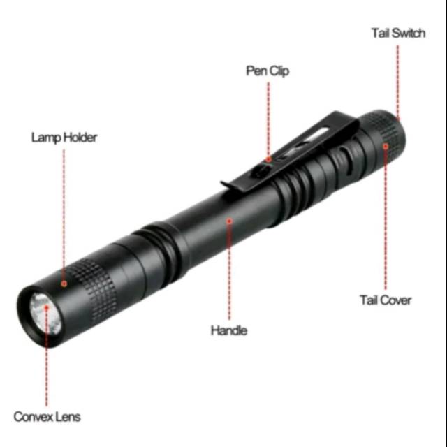 Jual Senter kecil mini pen light senter medis medical senter saku LED ...