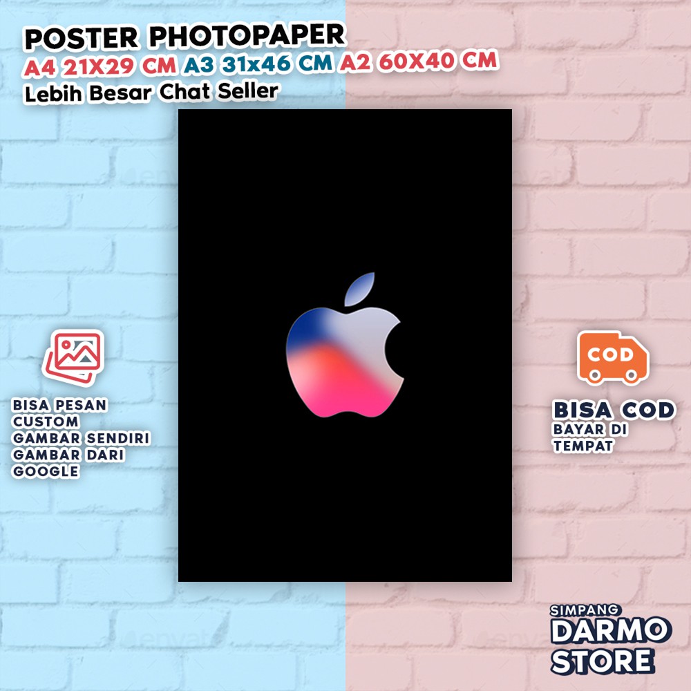 Jual Poster Logo Apple Iphone Hiasan Dinding Hypebeast Hypebis Hype ...