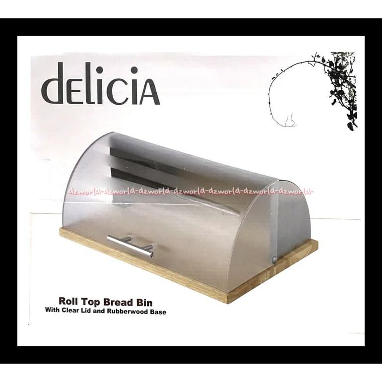 Jual DELICIA ROLL TOP BREAD BIN TEMPAT SIMPAN ROTI -TRANSPARAN ...