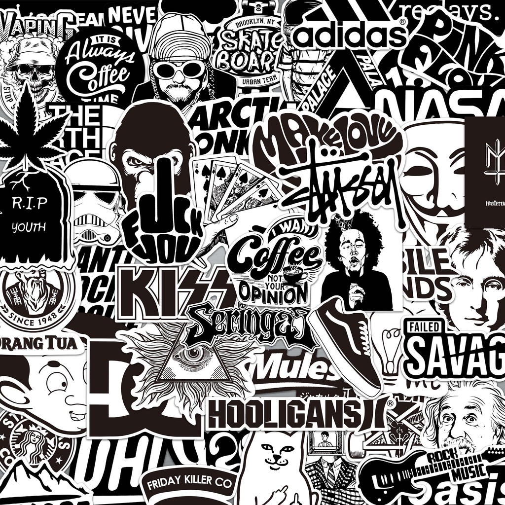 Jual STICKER PACK black and white GRAFTACK hypebeast grafiti stiker ...