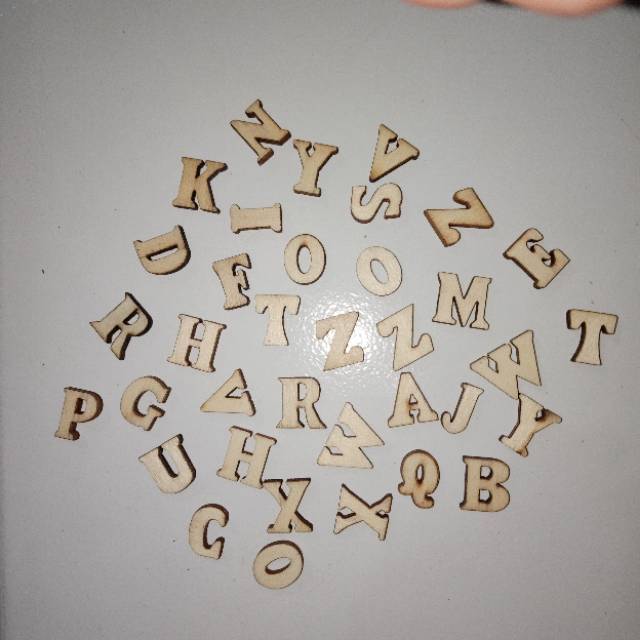 Jual Huruf Kayu / Aksesoris / DIY Kayu Bentuk Huruf / Resin / Scrapbook ...