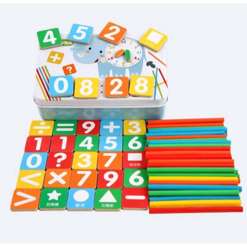 Jual Mainan Edukasi Anak Intelligence Stick Math Magnet Puzzle/Belajar ...