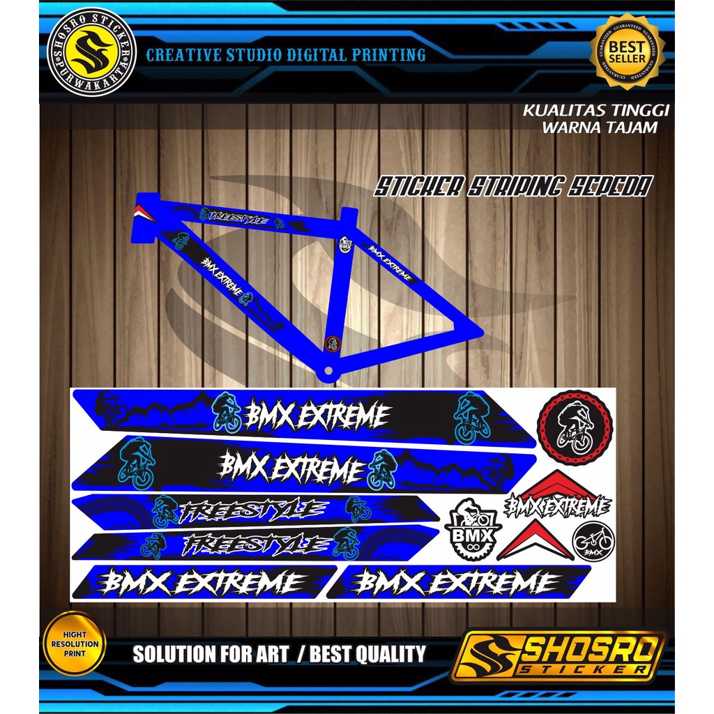 Jual STIKER VARIASI POLET RACING STRIPING SEPEDA / STICKER UNIVERSAL ...