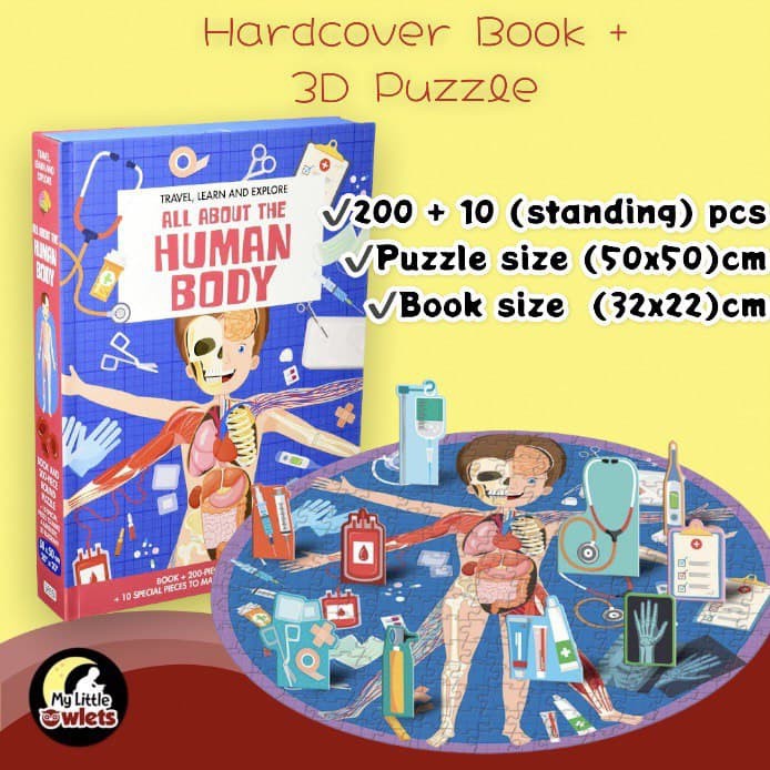 Jual Sassi Junior The World of Human Body with 200++ pieces 3D Puzzle ...