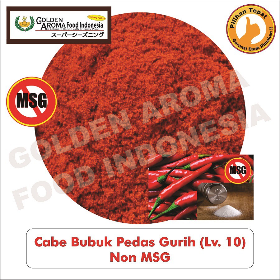 Jual Cabe Bubuk Kiloan 1Kg Bubuk Cabai Aneka Level Super Pedas Gurih ...