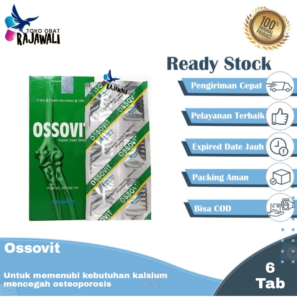 Jual Ossovit tablet vitamin tulang perstrip 6 tab | Shopee Indonesia