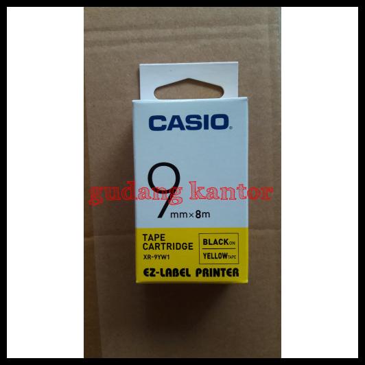 Jual Label Casio 9Mm Kuning Xr-9Yw1 Original Ez Tape Printer | Shopee ...