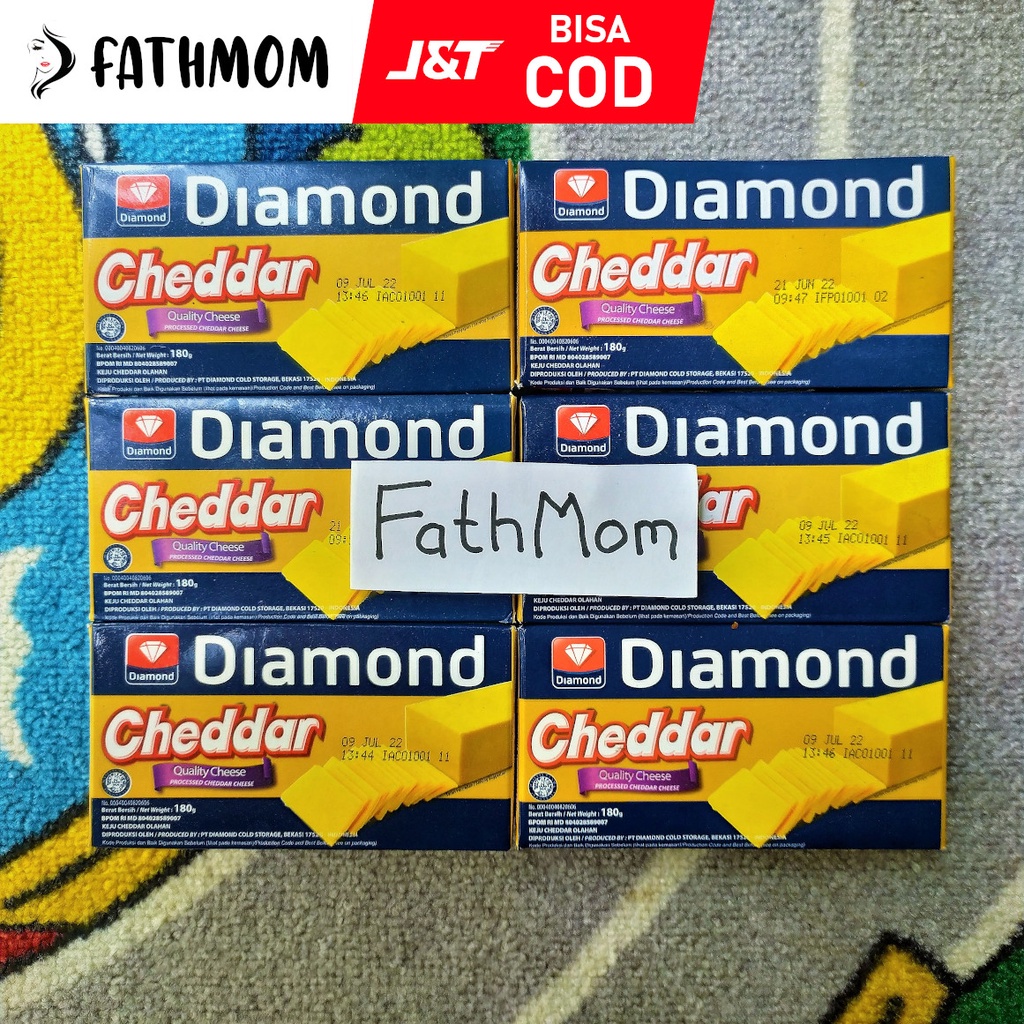 Jual DIAMOND Cheddar Cheese Curd Keju Olahan 180gr | Shopee Indonesia