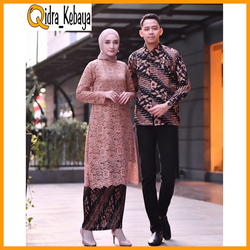 Jual Set Kebaya Couple Batik Lengan Panjang Baju Couple Kondangan ...