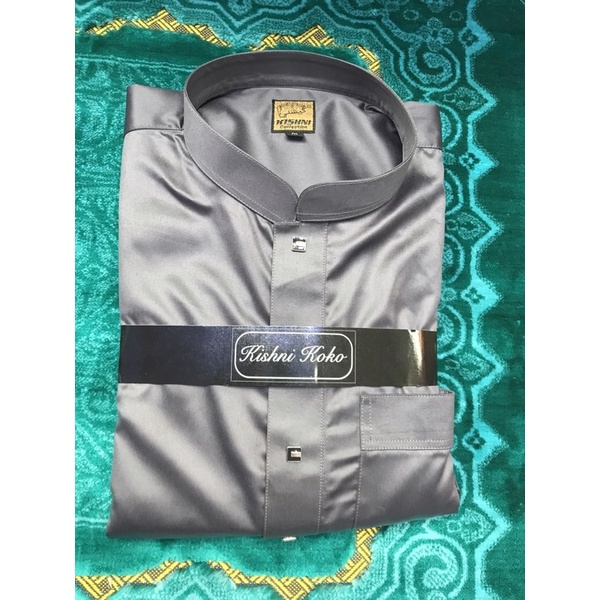 Jual gamis pria lengan pendek new model kancing Snap kerah Shanghai ...