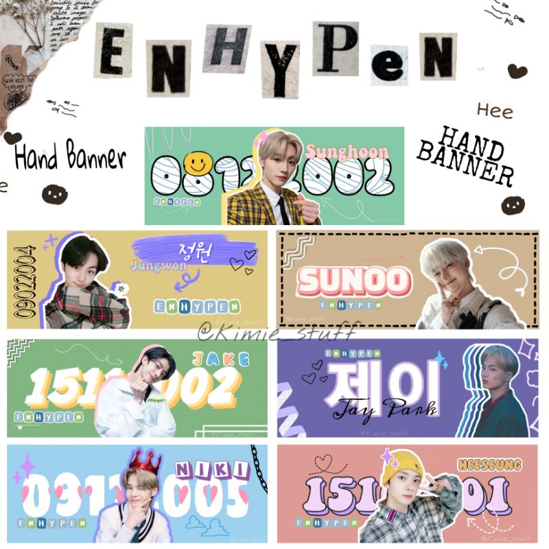 Jual HAND BANNER ENHYPEN by KIMIE STUFF | Shopee Indonesia