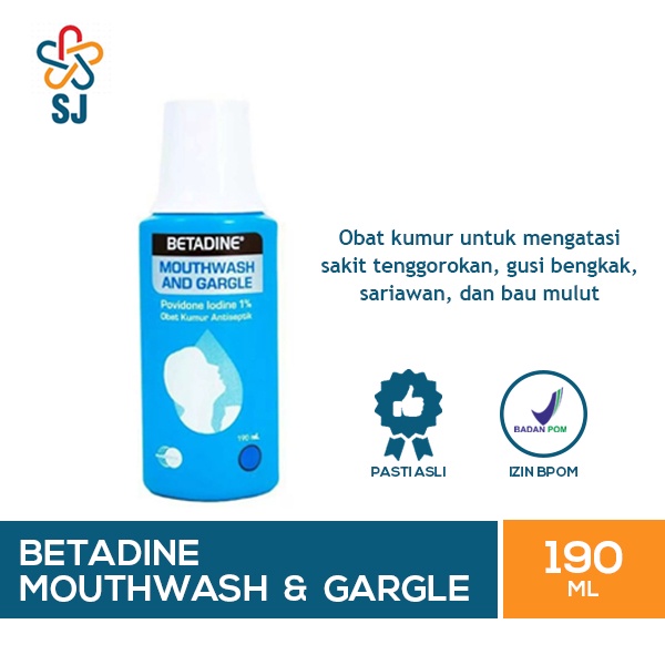 Jual Betadine Mouthwash and Gargle 190ml - Obat Kumur Povidone Iodine | Shopee Indonesia
