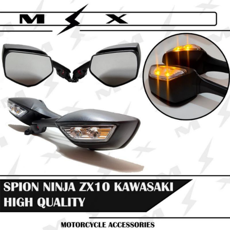 Jual SPION SEN NINJA ZX10 ZX10R KACA SPION MOGE KAWASAKI ZX 10R R25 R15 ...