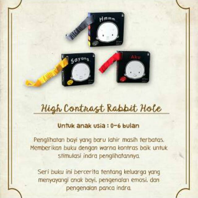 Jual (PAKET HEMAT) buku Rabbithole High contrast hitam putih (Rabbit ...