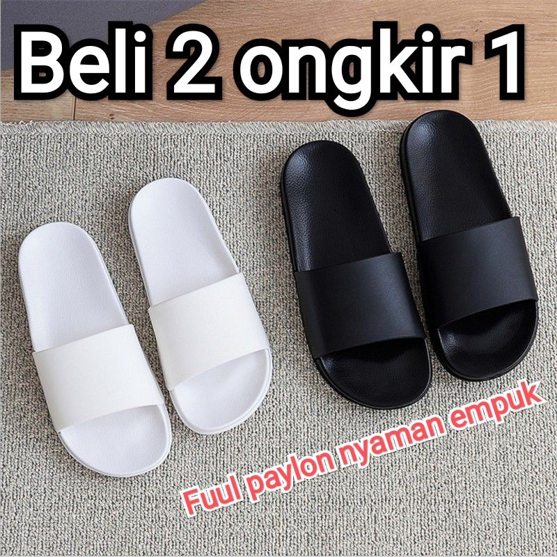 Jual SANDAL SLOP POLOS/SANDAL SLIDE SLOP /SANDAL SLIP ON BASIC POLOS ...