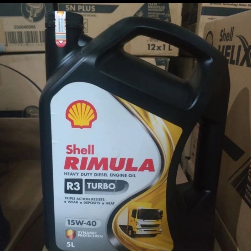 Jual Oli Shell Rimula R3 Turbo Diesel 15w-40 galon 5lt original Asli ...