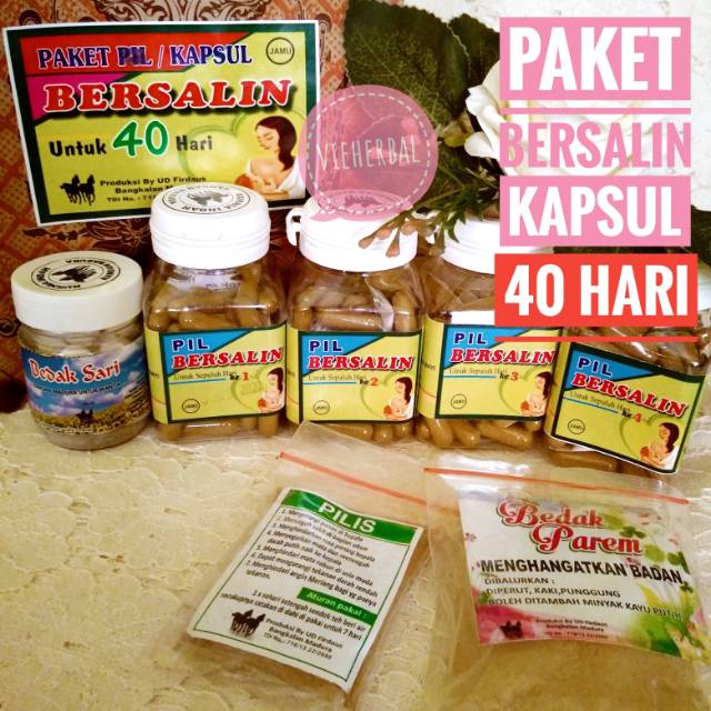 Jual PAKET BERSALIN Lengkap 40 HARI KAPSUL/PIL | Shopee Indonesia