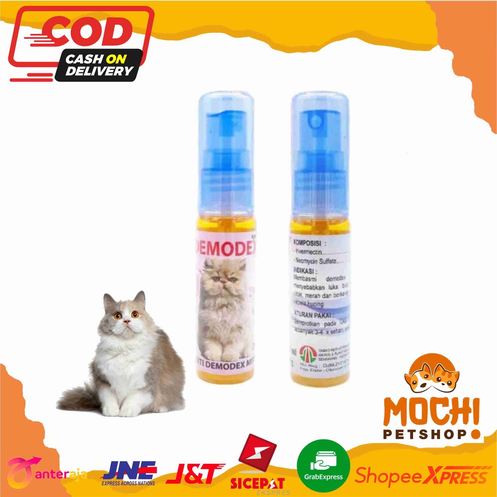 Jual DEMODEX CAT SPRAY 60ml 30ml Obat Scabies Kucing Anti Demodex Mites ...
