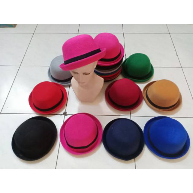 Jual Topi bowler hat topi caplin anak | Shopee Indonesia