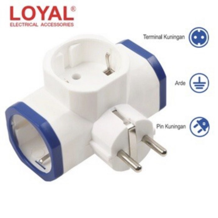 Jual Fitting / Steker T Arde Saklar LOYAl LY-912SK / Stop Kontak Cabang ...