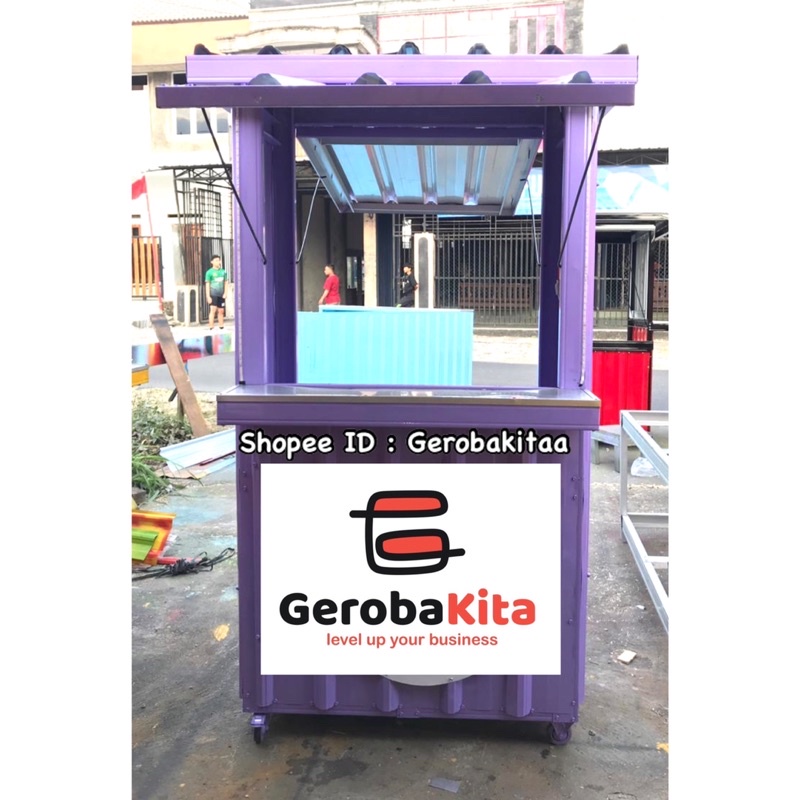 Jual Booth Semi Container murah / Gerobak semi kontainer / Gerobak semi ...