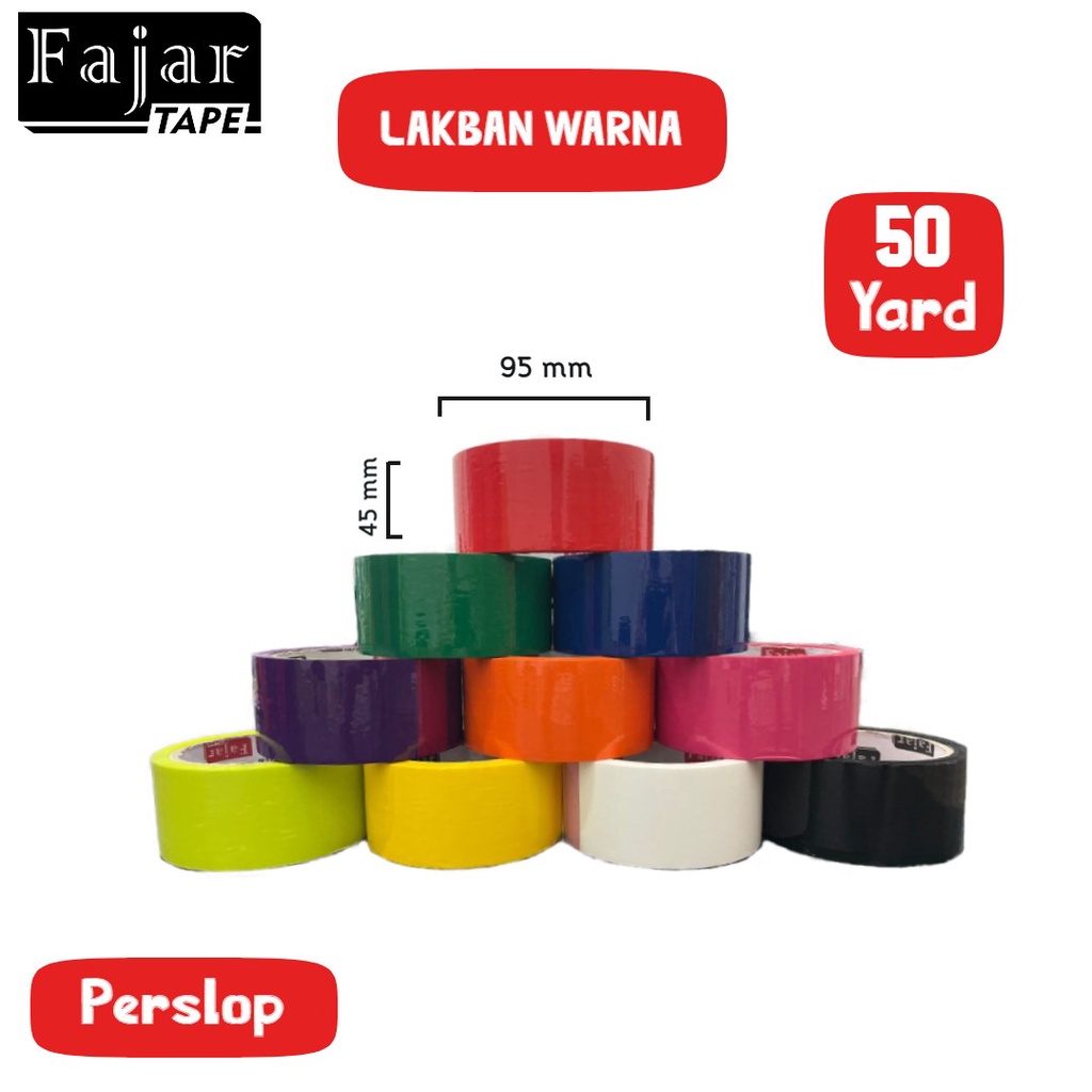 Jual Lakban Warna / Color / 45mm x 50 Yard (Full Meter) | Shopee Indonesia