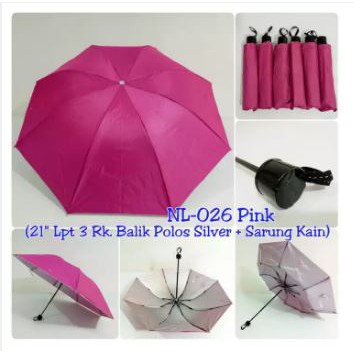 Jual Payung Lipat Pink 21" NL-026 - SILVER KEMBANG, PINK, HITAM ...
