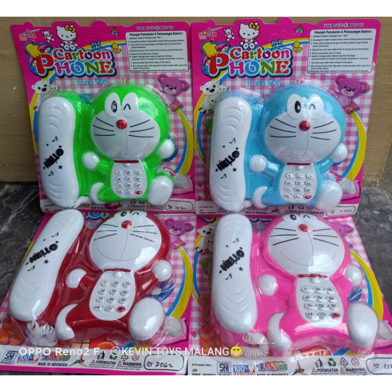 Jual ST 2562 Mainan hp / mainan handphone karakter doraemon / mainan ...